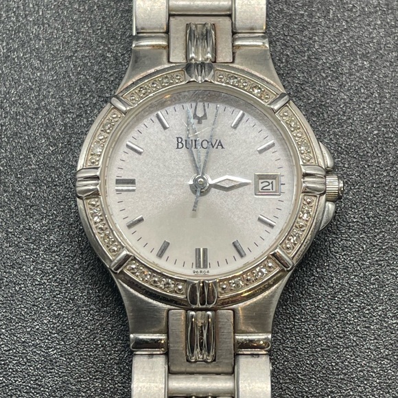 Bulova | Accessories | Bulova 96r4 With Gemmed Bezel Roman Numerals And ...